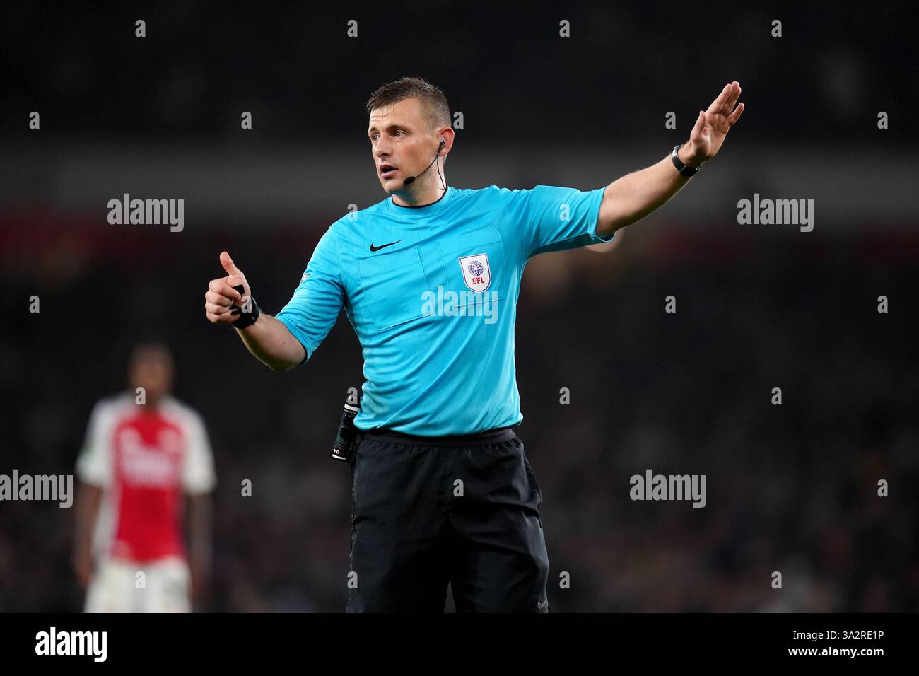 Josh Smith, referee during the Carabao Cup third round match at the ...