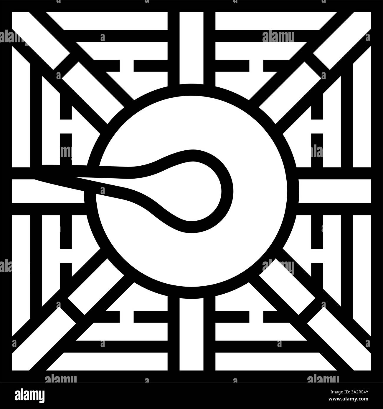 ancient compass geographical discoveries line icon vector illustration ...