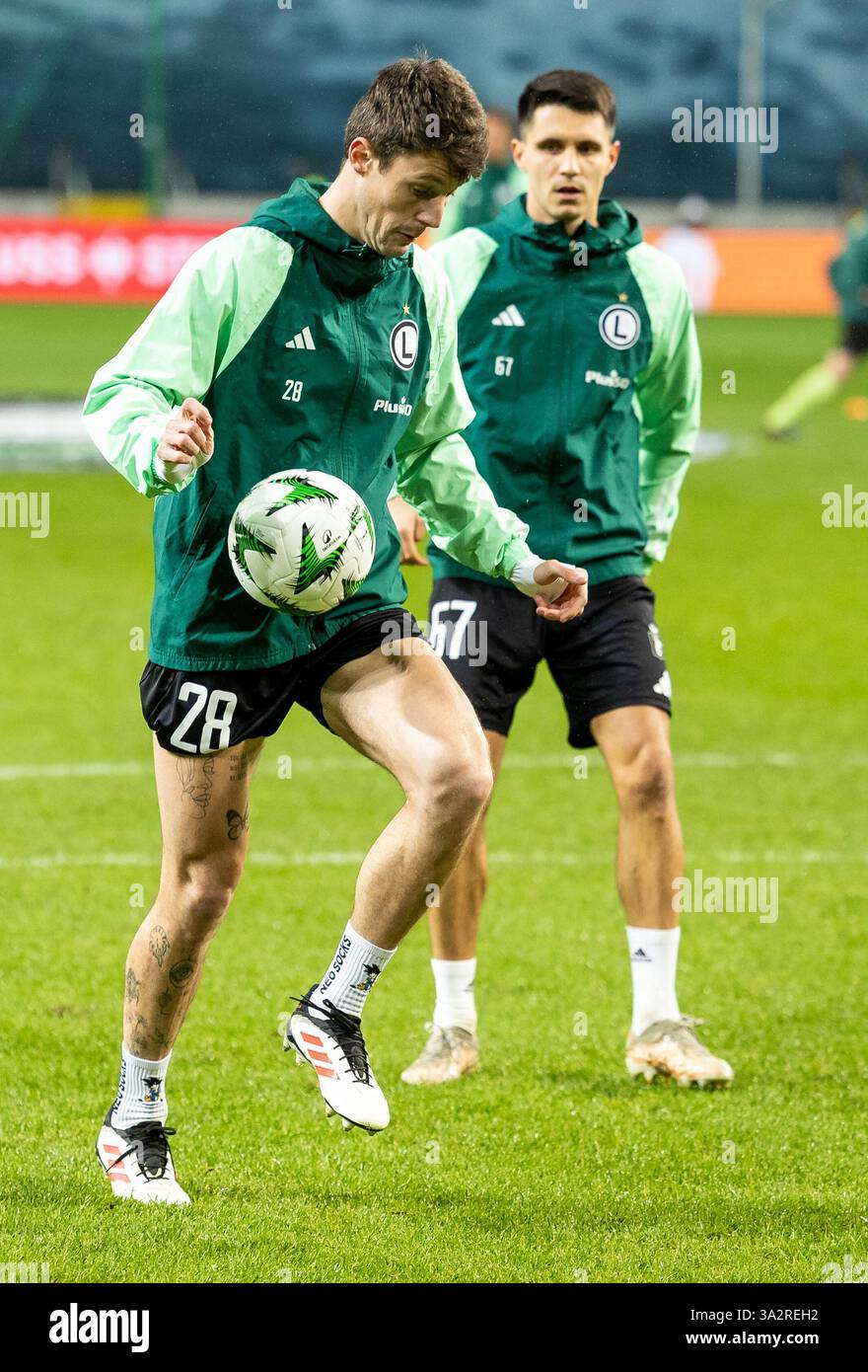 Polish Army Stadium, Warsaw, Poland. 13th Mar, 2025. UEFA Europa ...