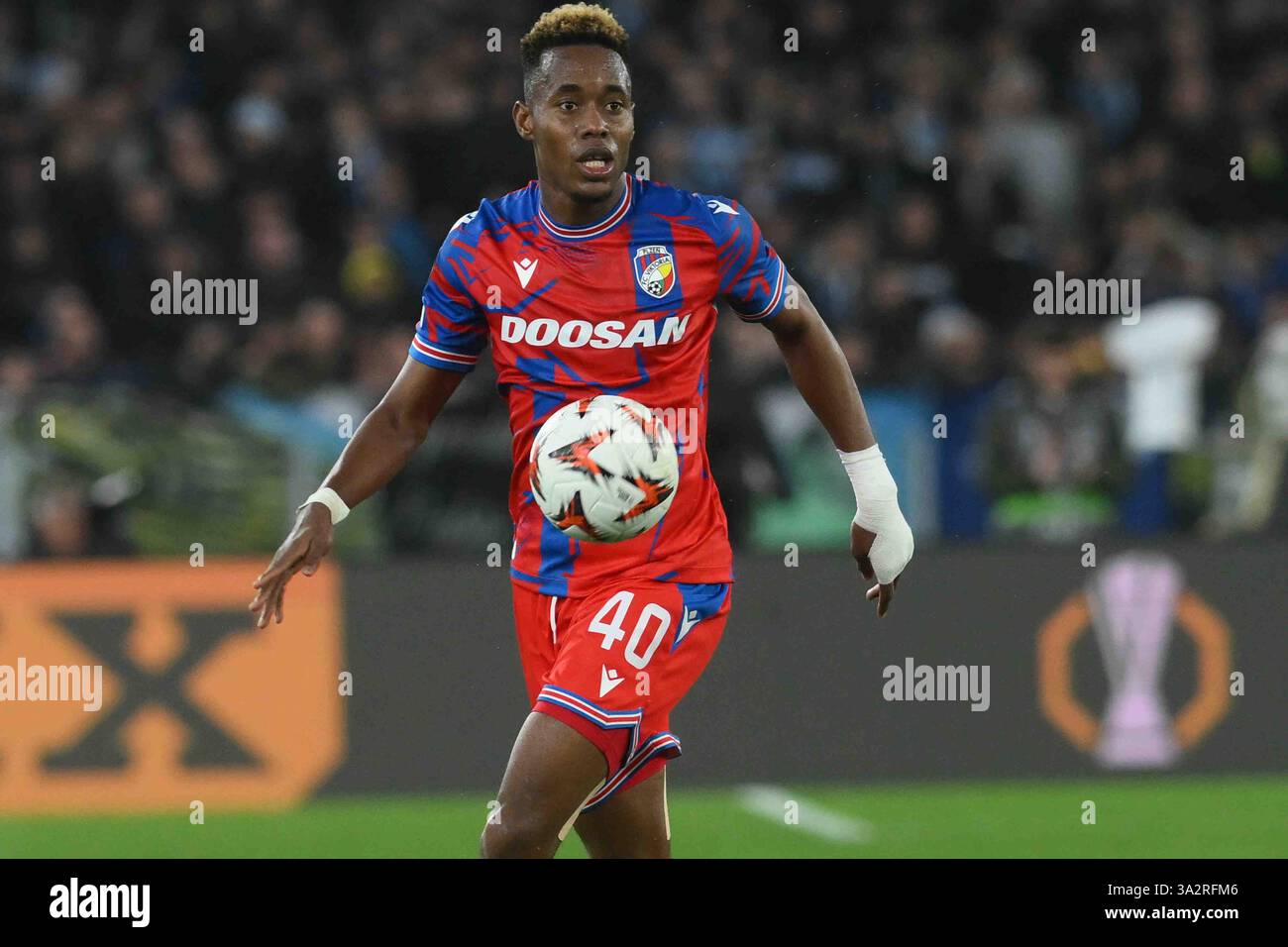 Roma, Italy, 13 March 2025 Sampson Dweh of FC Viktoria Plzen in action ...