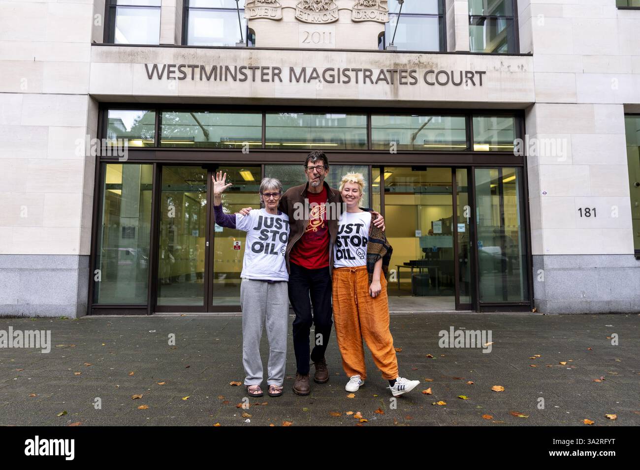 (left to right) Just Stop Oil activists Mary Somerville, Stephen ...