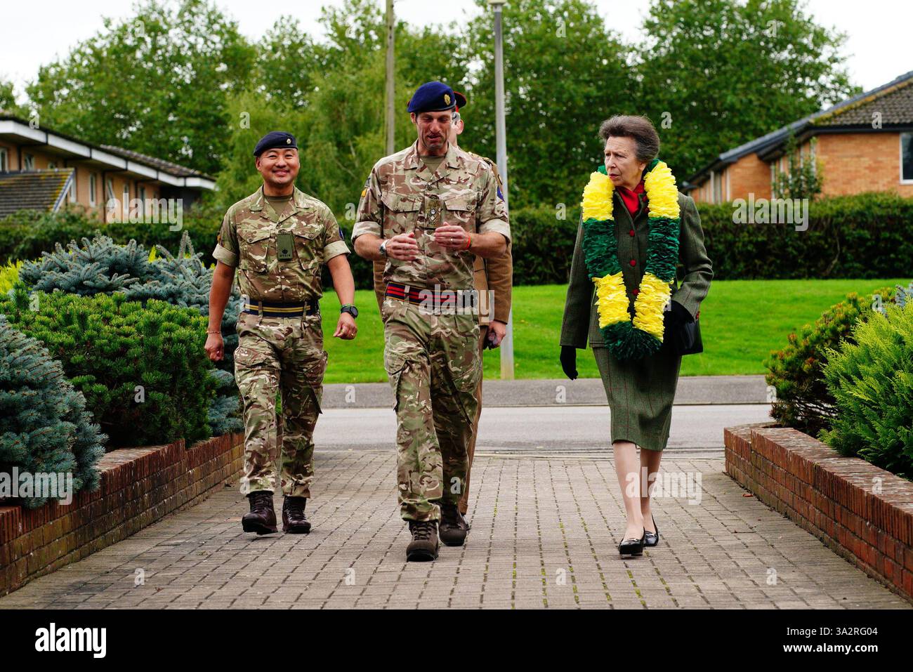 The Princess Royal, Colonel-in-Chief of the Royal Logistic Corps, walks ...