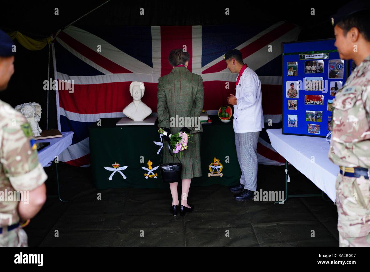 The Princess Royal, Colonel-in-Chief of the Royal Logistic Corps, views ...