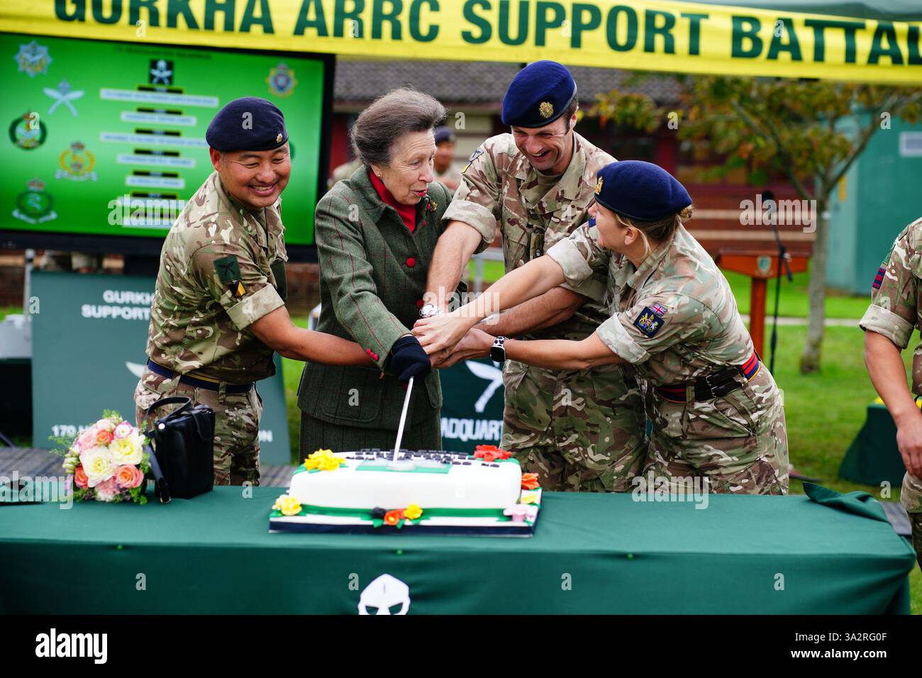 The Princess Royal, Colonel-in-Chief of the Royal Logistic Corps, cuts ...