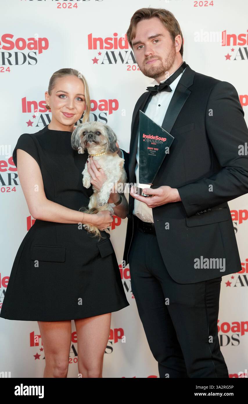 Eden Taylor-Draper with Minnie the dog and James Chase with the Best ...