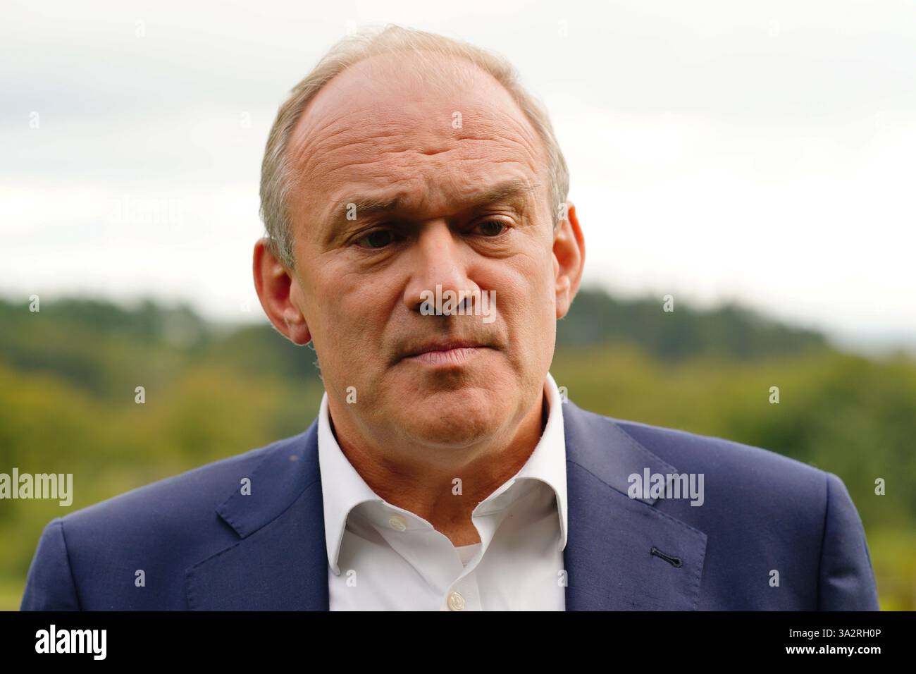 Liberal Democrat leader Sir Ed Davey during a visit to Calvert Exmoor ...