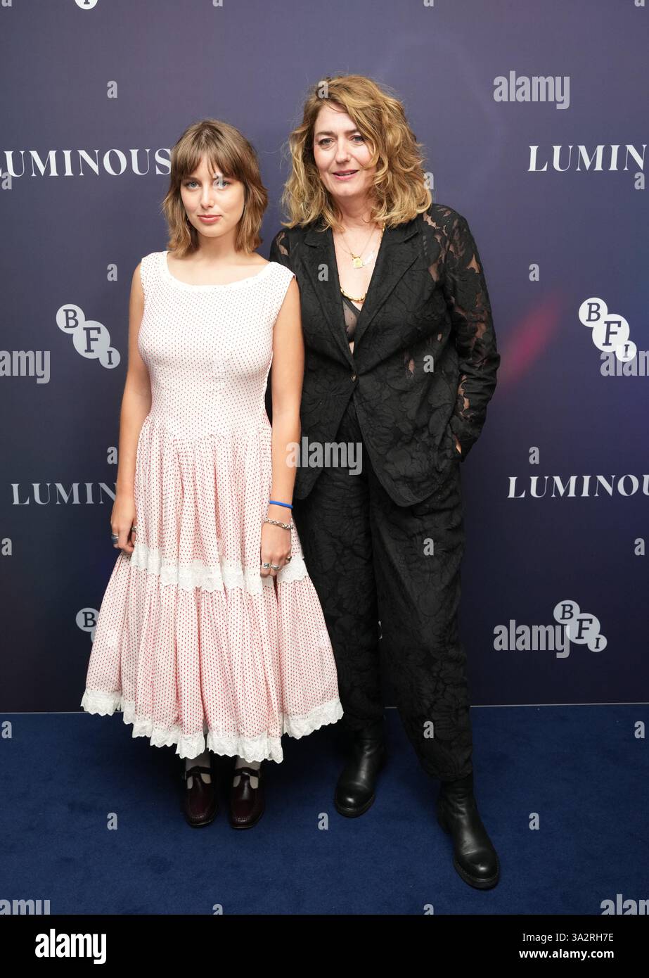 Zoe Brough (left) and Anna Chancellor arriving at the BFI fundraising ...