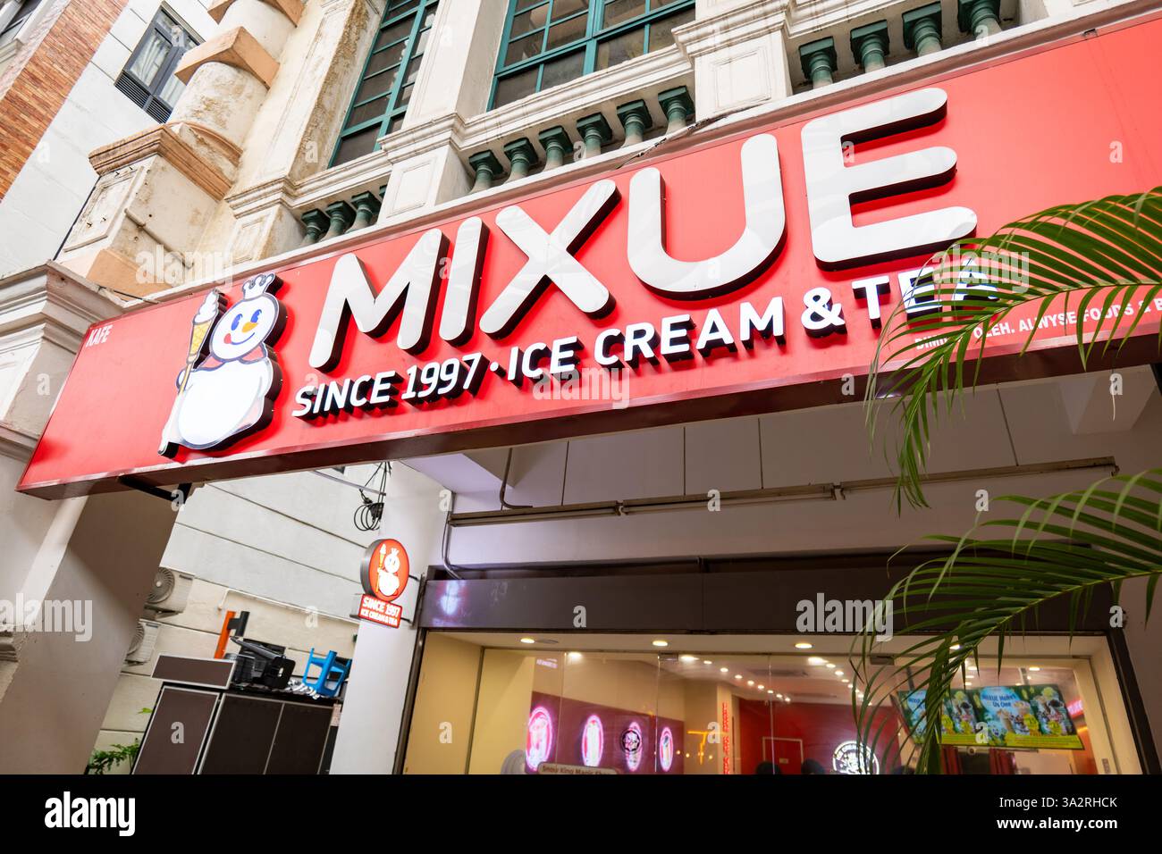 Kuala Lumpur, Malaysia - 03.10.2025: MIXUE ice cream storefront on the street in Asia. Mixue is ...