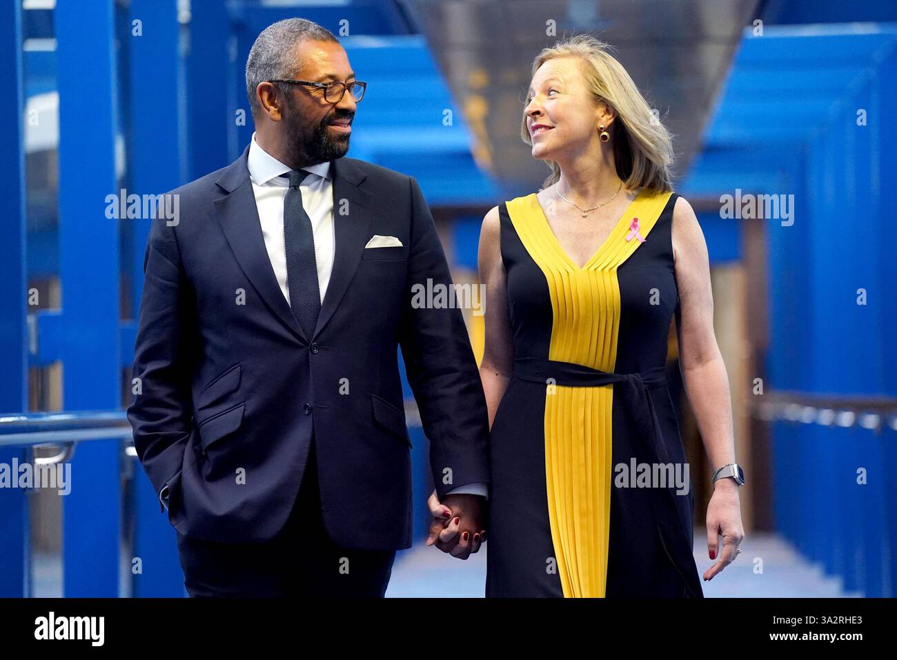 Tory leadership candidate, James Cleverly and his wife Susie arrive at ...
