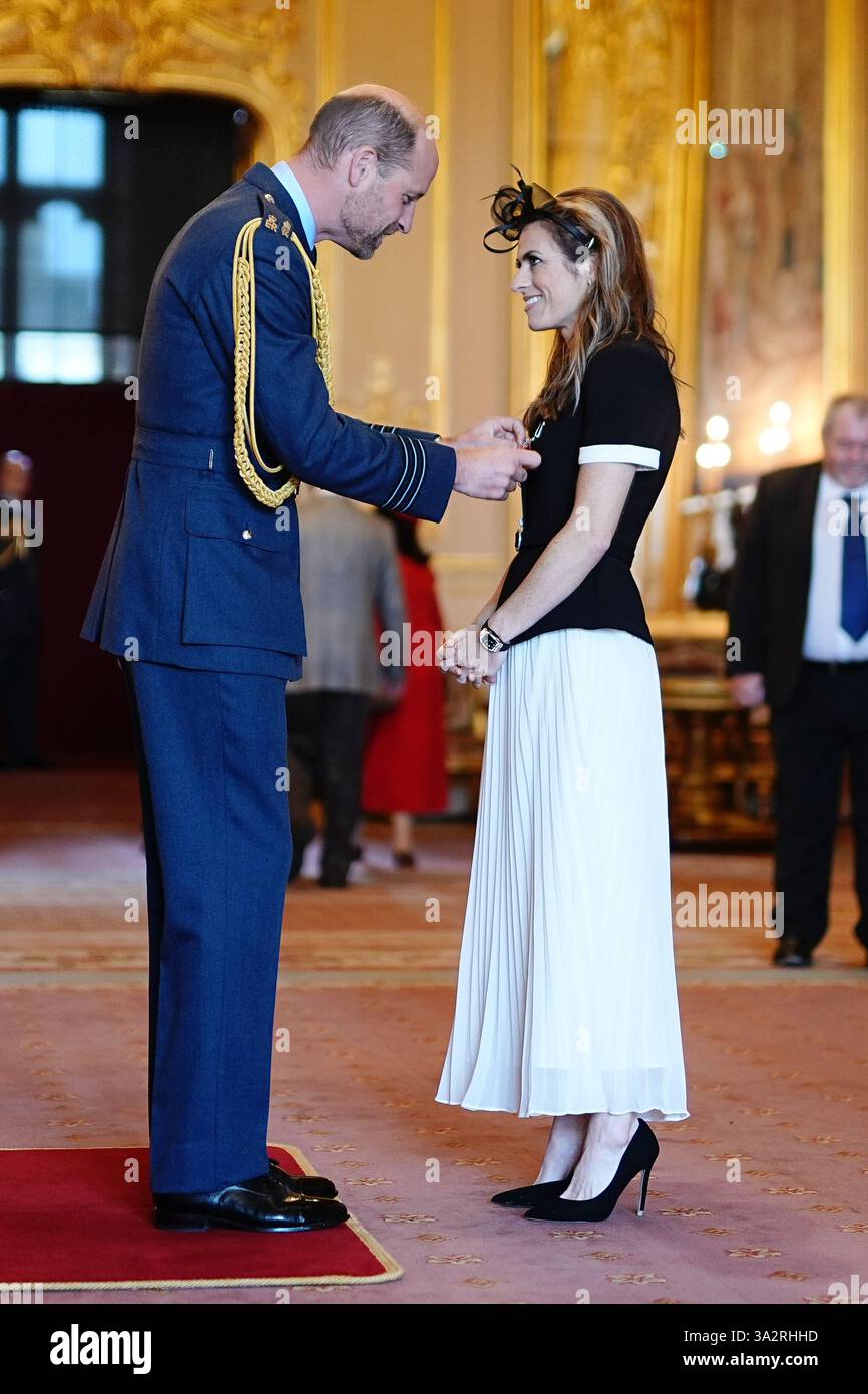 Miss Karen Carney, from Surbiton, Footballer, is made an Officer of the ...