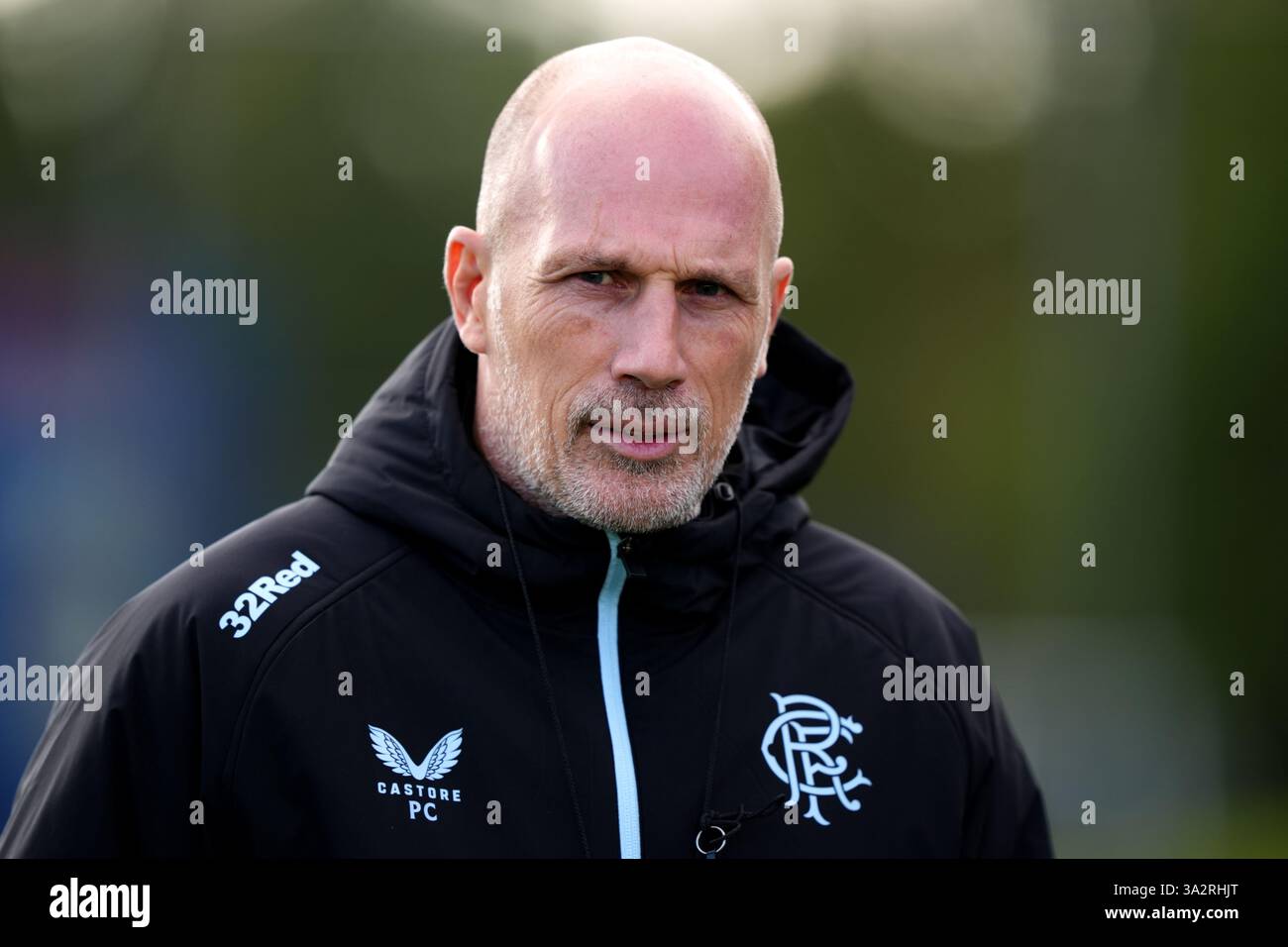 Rangers manager Philippe Clement during a training session at Rangers ...