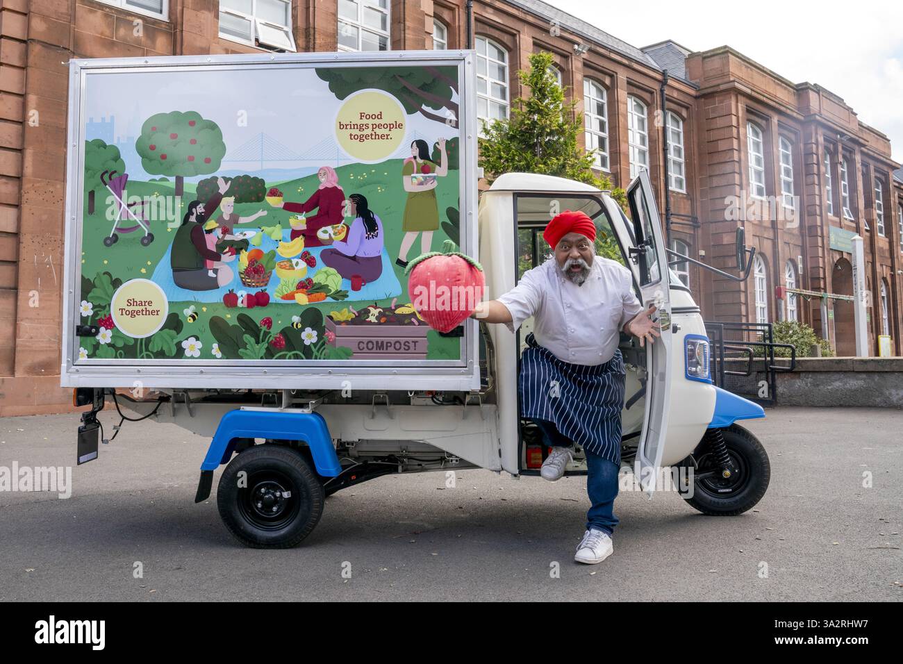 Celebrity chef Tony Singh at the unveiling of Edinburgh Community Food ...