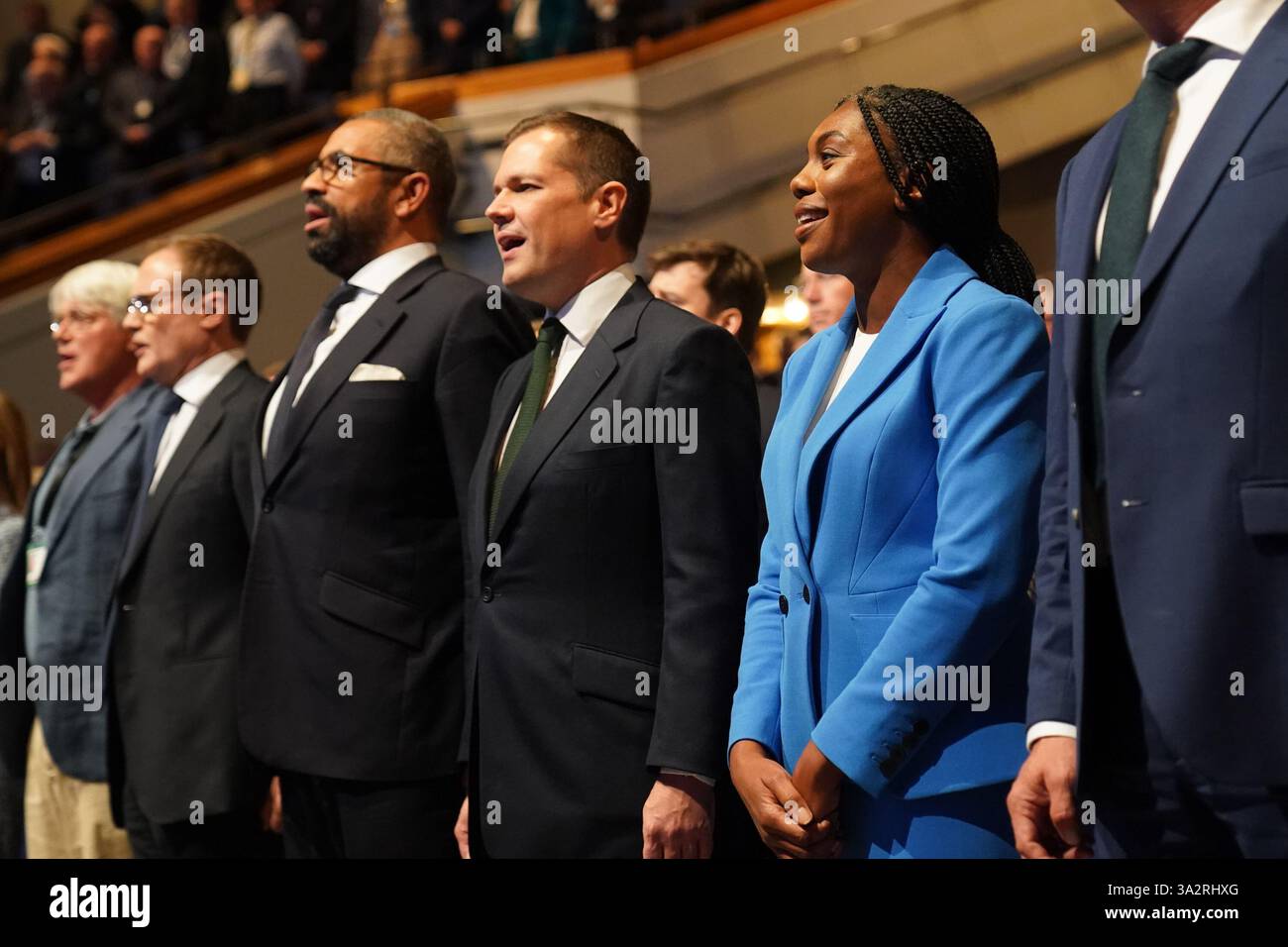 Tory leadership candidates, Tom Tugendhat (fifth right), James Cleverly ...