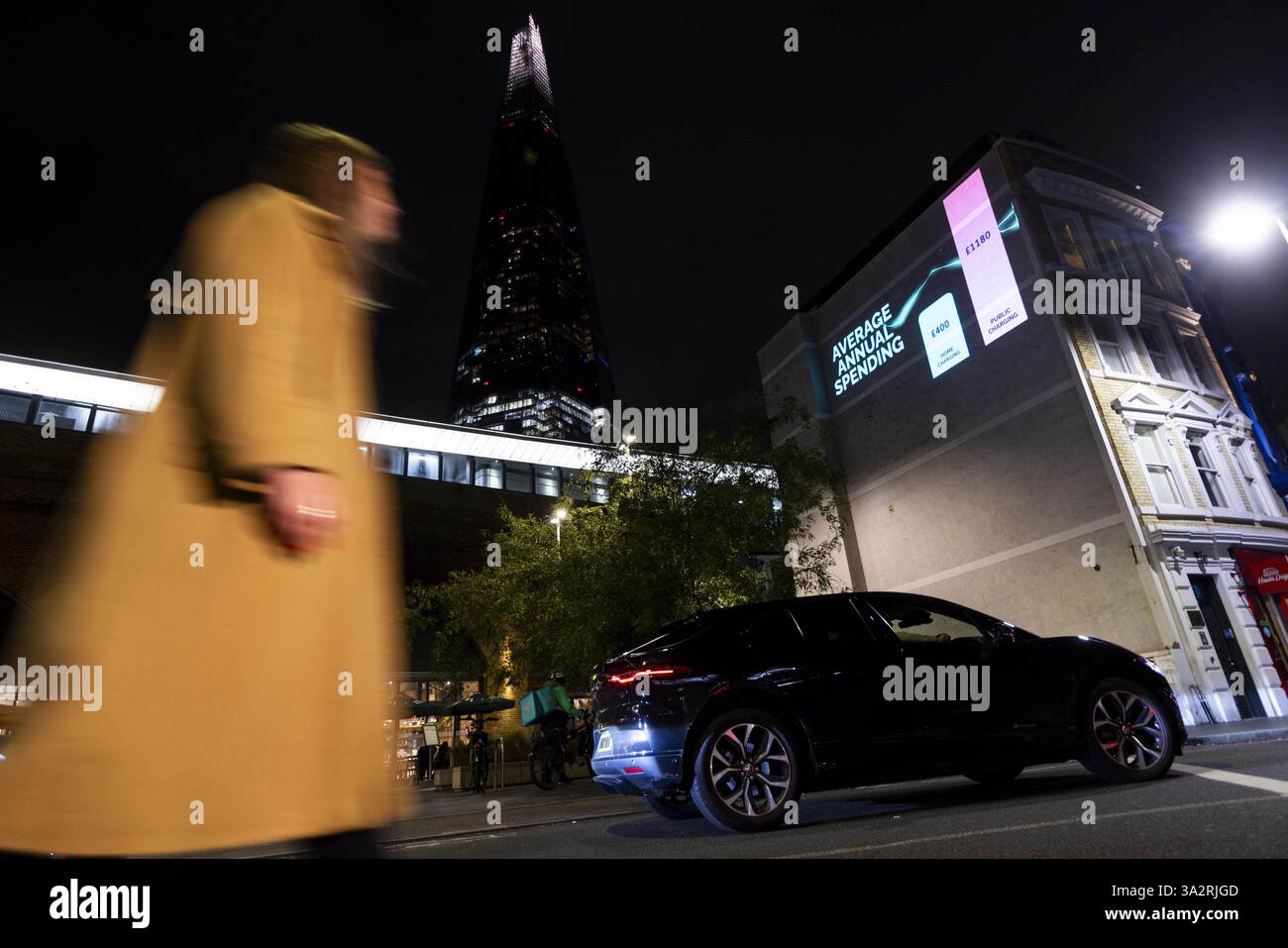 EDITORIAL USE ONLY A view of an animation projected onto a flat ...