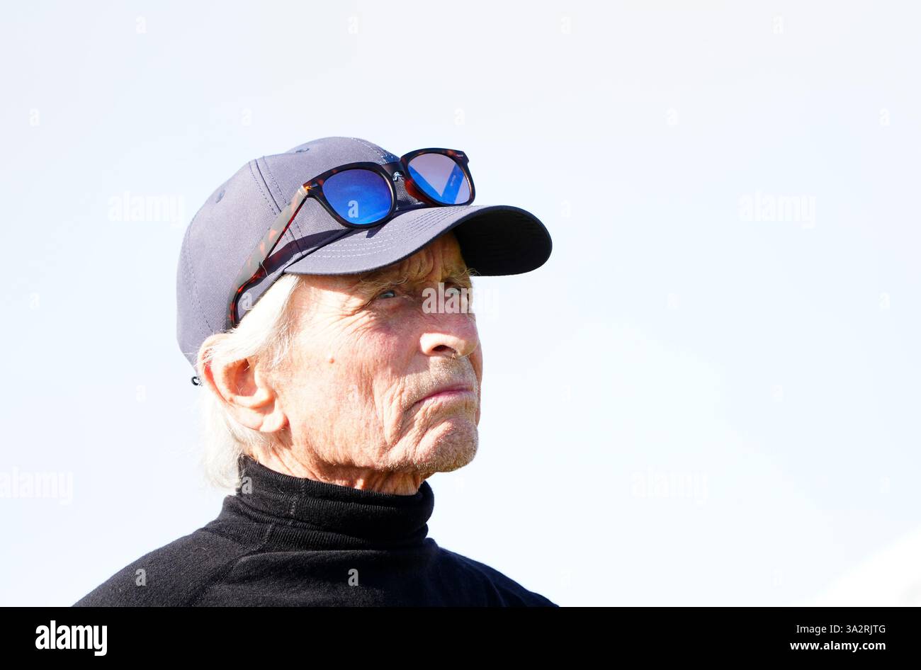 Michael Douglas on the 18th tee on day one of the Alfred Dunhill Links ...