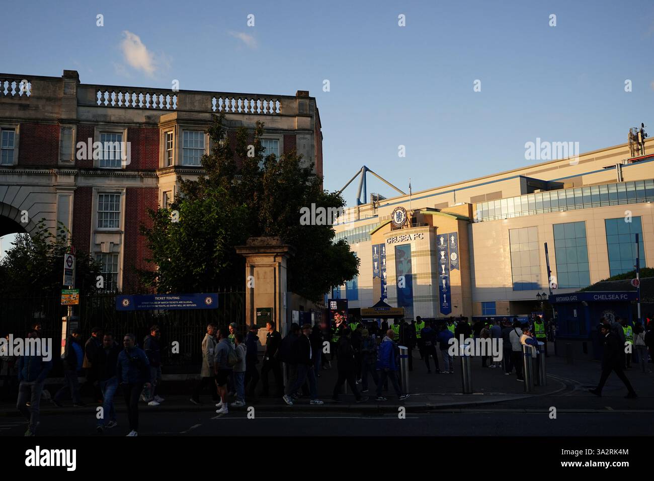 Fans outside the ground before the UEFA Conference League match at ...