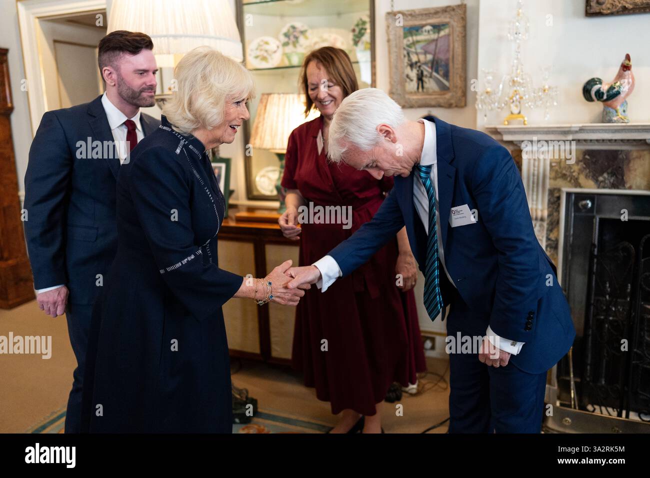 EMBARGOED TO 2200 SATURDAY OCTOBER 5 Queen Camilla, President of the ...