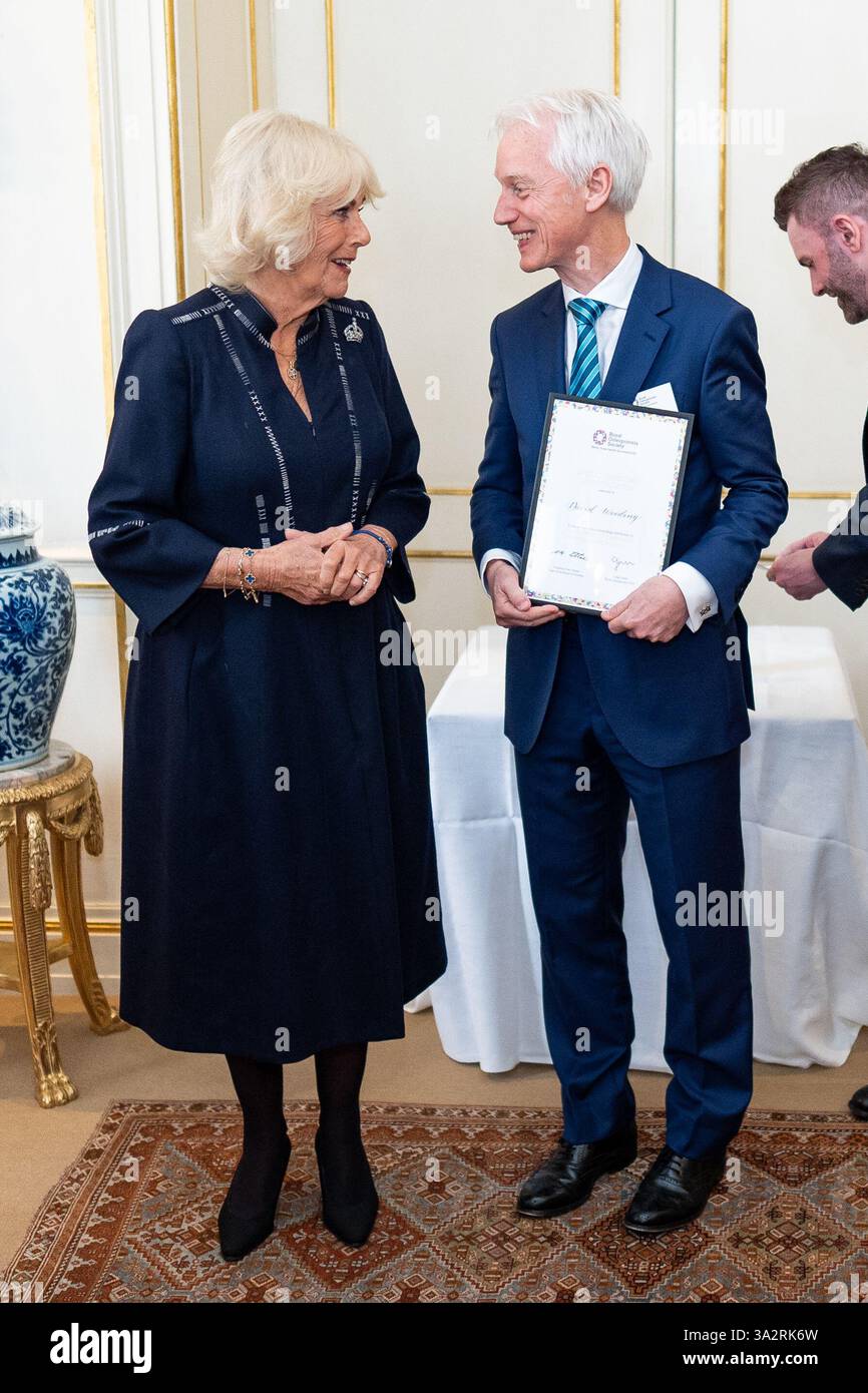 EMBARGOED TO 2200 SATURDAY OCTOBER 5 Queen Camilla, President of the ...