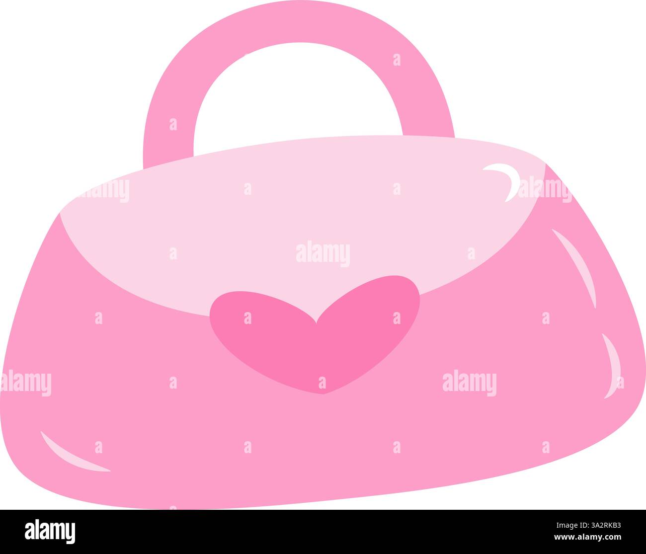Pink Hand Bag Vector Cartoon Colored Clipart Stock Vector Image & Art ...