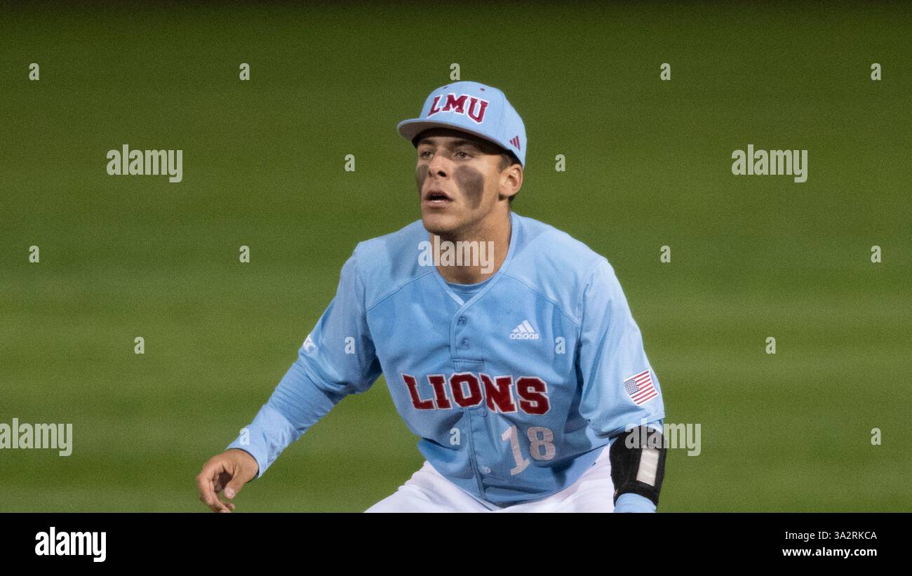 Loyola Marymount second baseman DJ Ghiorso (18) takes his stance during ...
