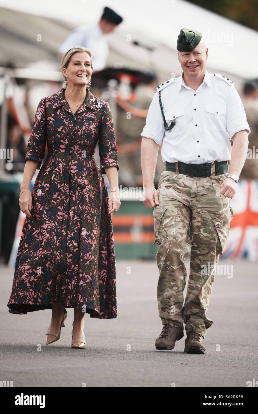 The Duchess of Edinburgh, in her role as Royal Colonel, 5th Battalion ...