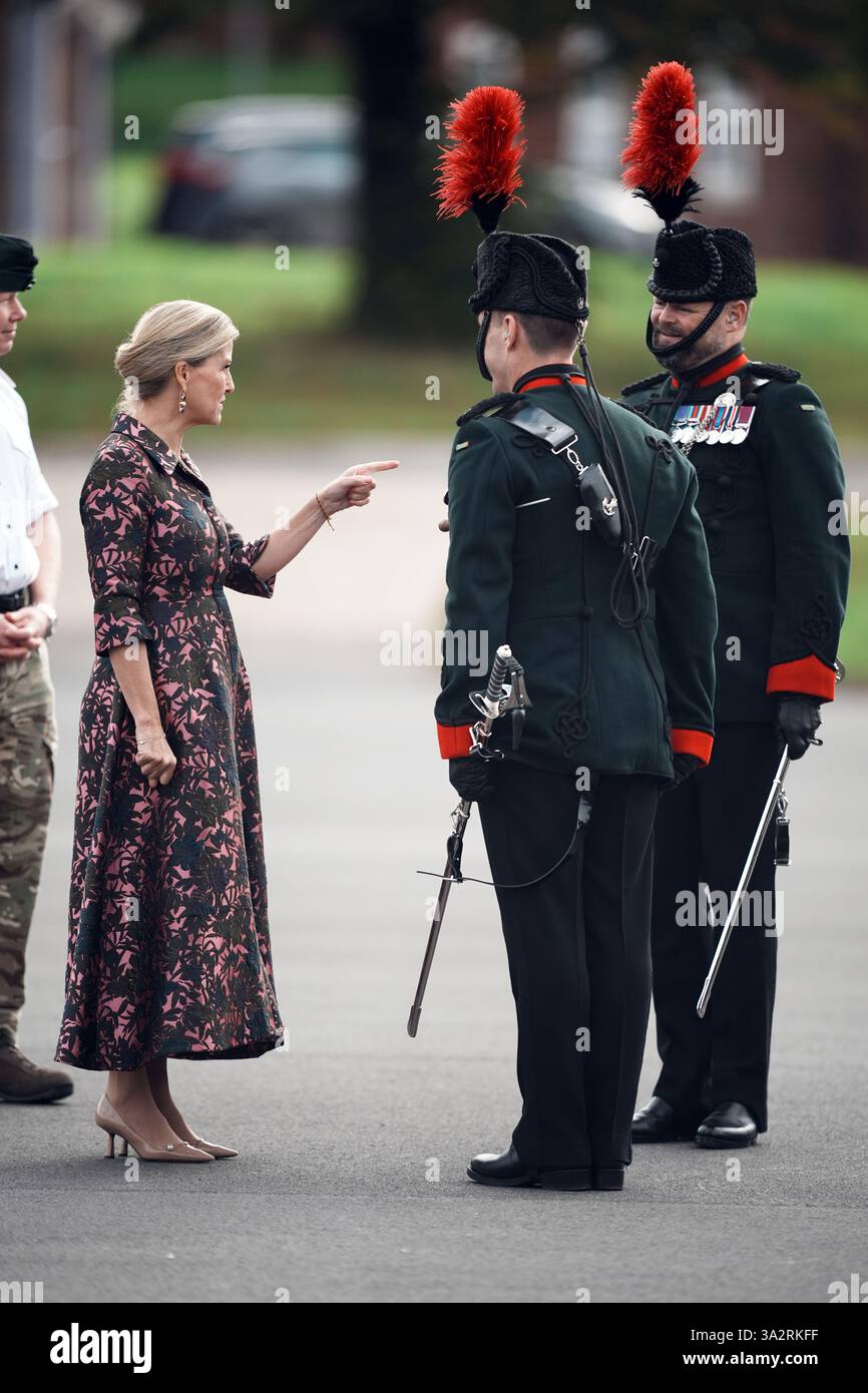 The Duchess of Edinburgh, in her role as Royal Colonel, 5th Battalion ...