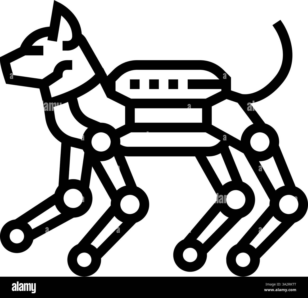 companion pet robot social robotics line icon vector illustration Stock ...