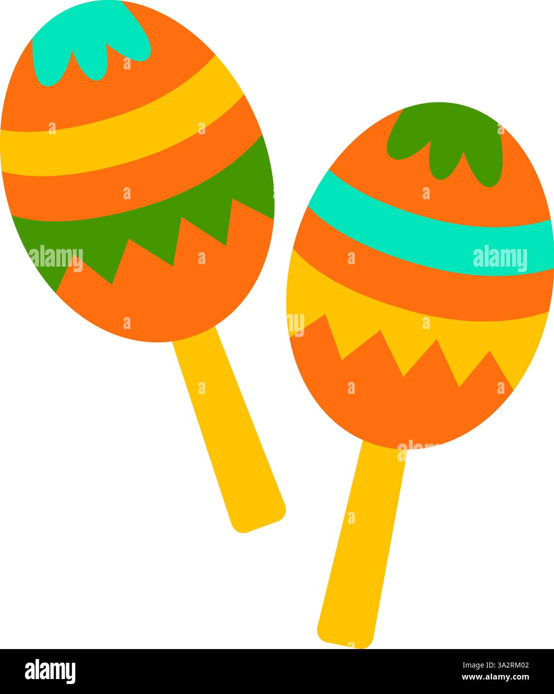 Maracas Musical Instrument Vector Cartoon Clipart Stock Vector Image ...