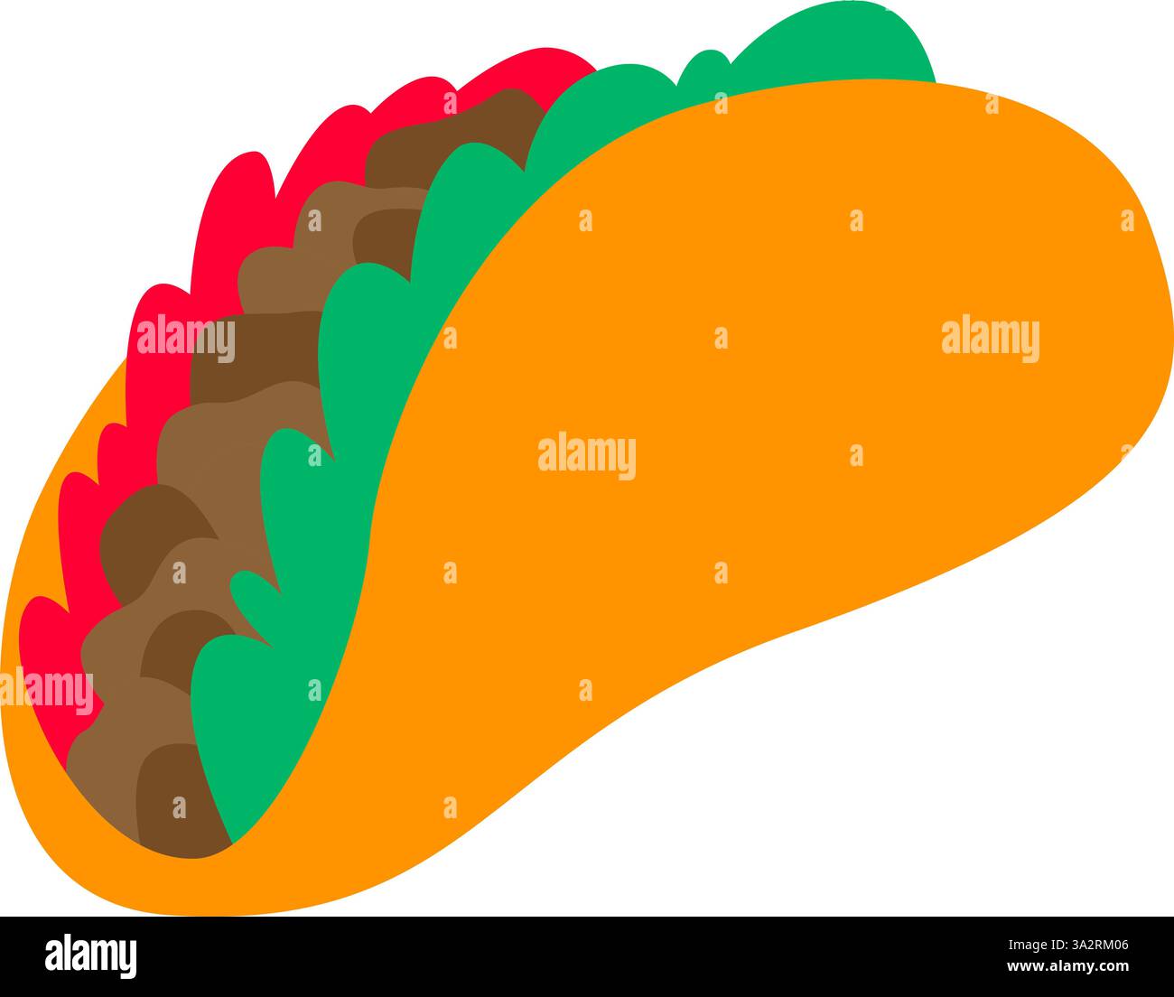 Mexican Tacos Vector Cartoon Colored Clipart Stock Vector Image & Art ...