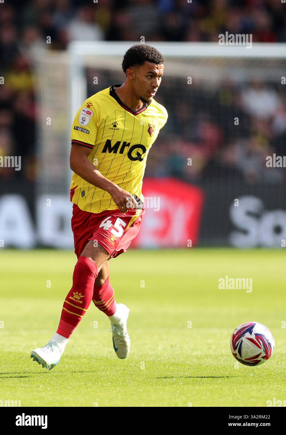 Watford's Ryan Andrews during the Sky Bet Championship at Vicarage Road ...