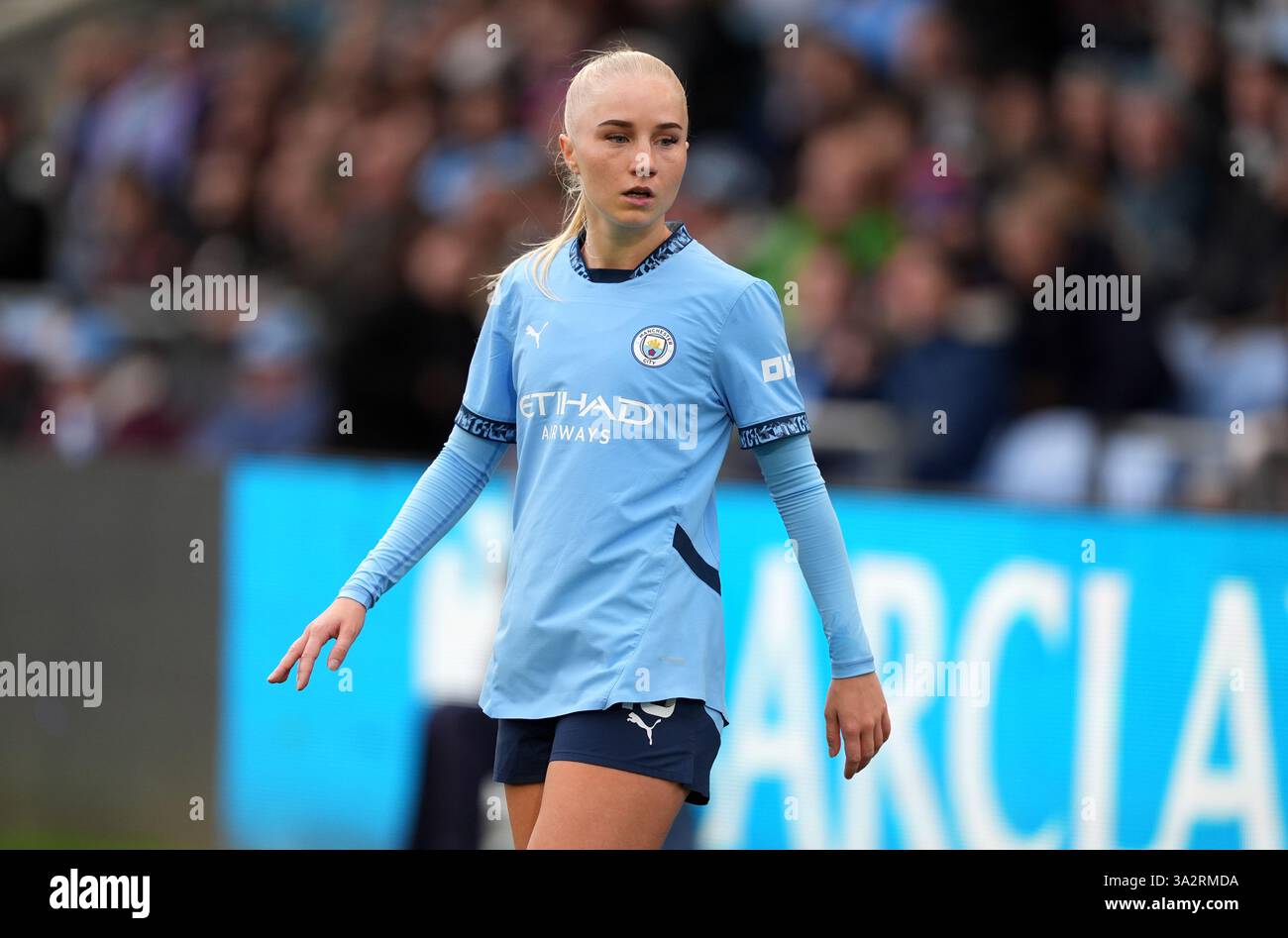 Manchester City's Laura Blindkilde during the Women's Super League ...