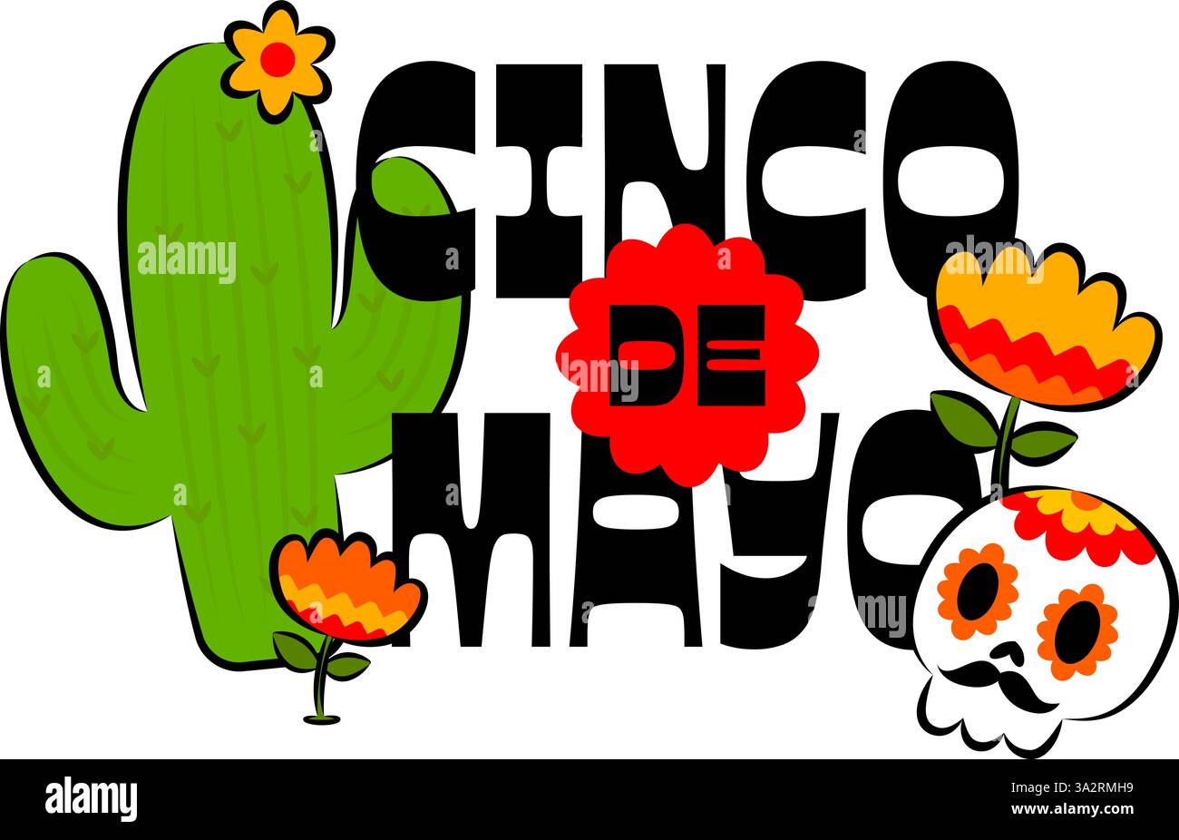 Isolated white skull spanish Cut Out Stock Images & Pictures - Alamy