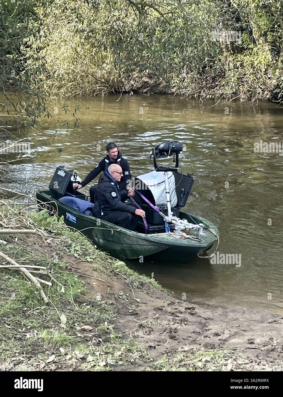 Police searching the River Derwent in Malton using sonar equipment as ...