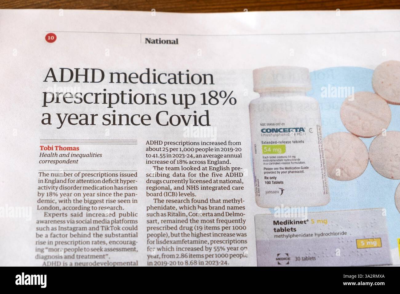 'ADHD medication prescriptions up 18% a year since Covid' Guardian ...