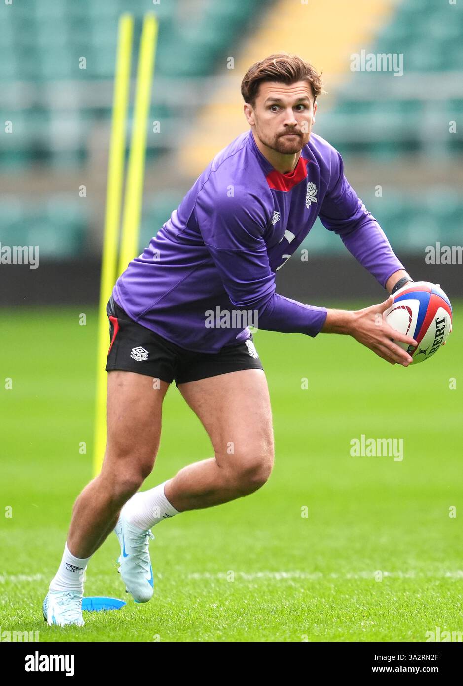 England's Henry Slade during a training session at the Allianz Stadium ...