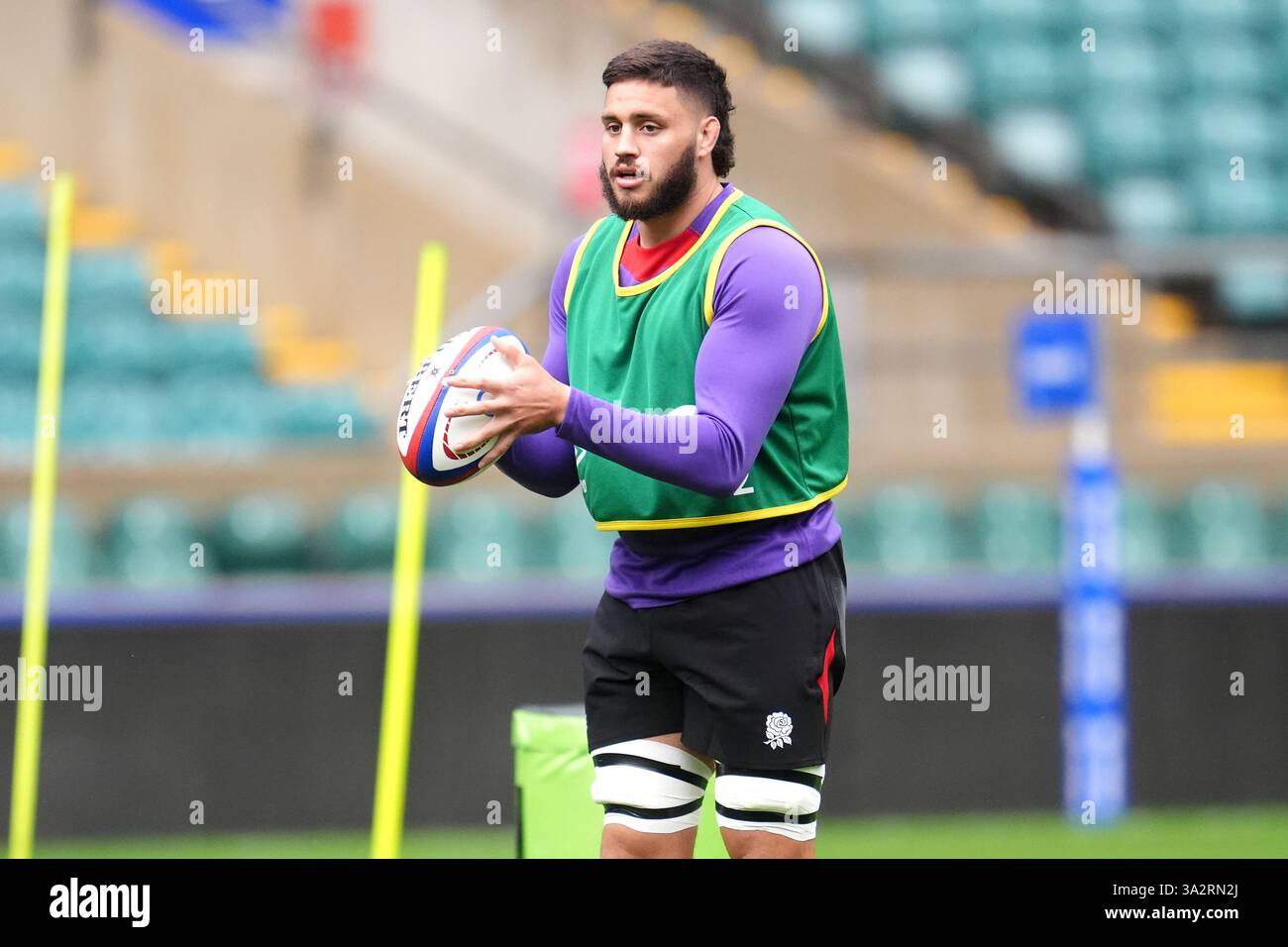 England's Ethan Roots during a training session at the Allianz Stadium ...