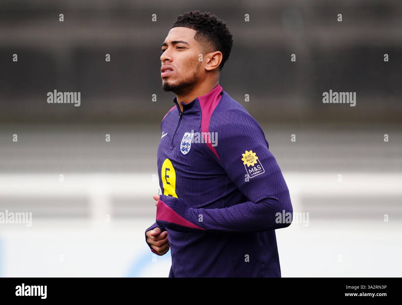 England's Jude Bellingham during the training session at St George's ...