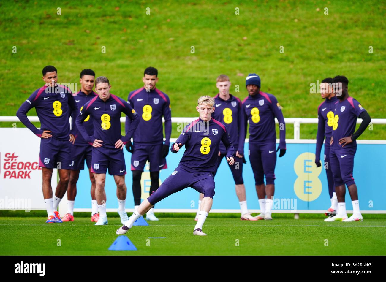 England's Anthony Gordon during the training session at St George's ...