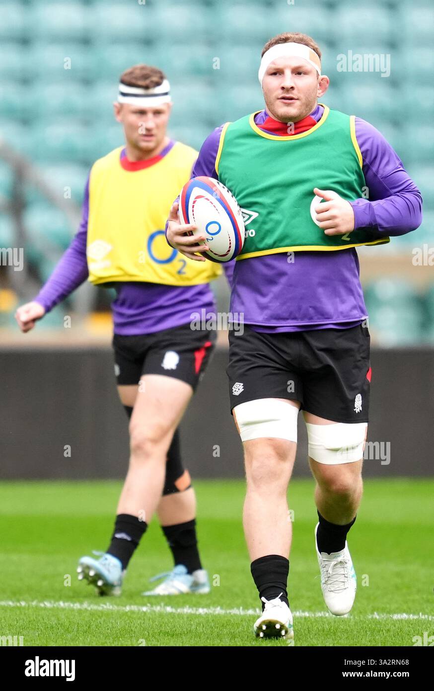 England's Sam Underhill during a training session at the Allianz ...
