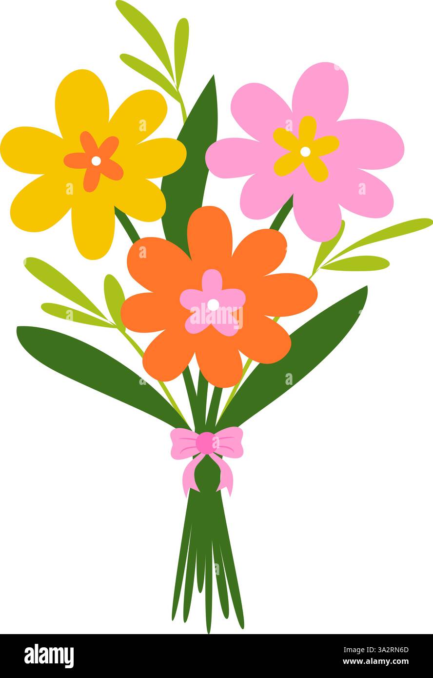 Bouquet Flower Script Cartoon Colored Clipart Stock Vector Image & Art ...