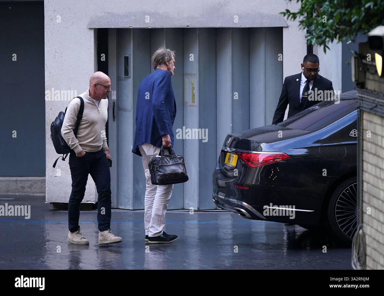 Sir Jim Ratcliffe and Sir Dave Brailsford following a board meeting at ...