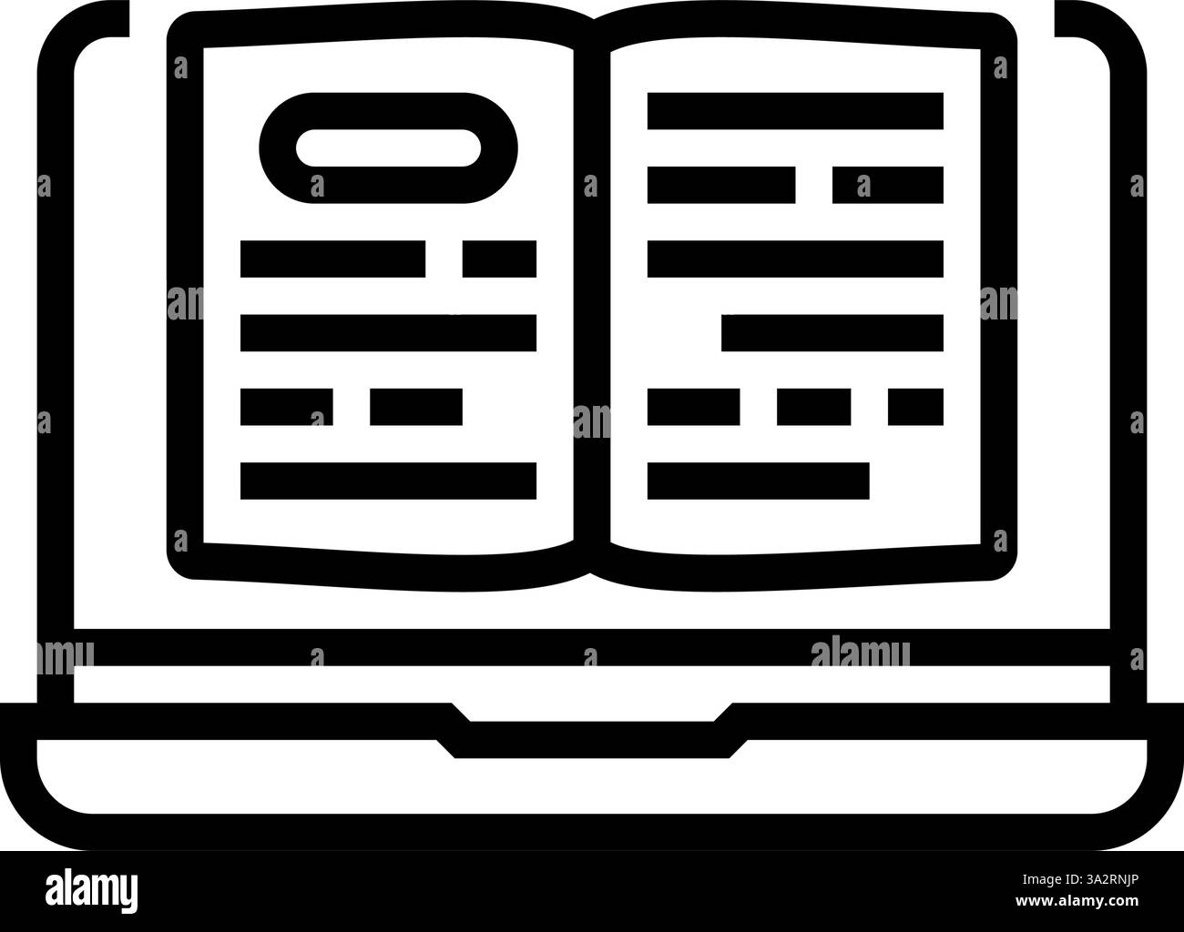 digital textbook education platform line icon vector illustration Stock ...