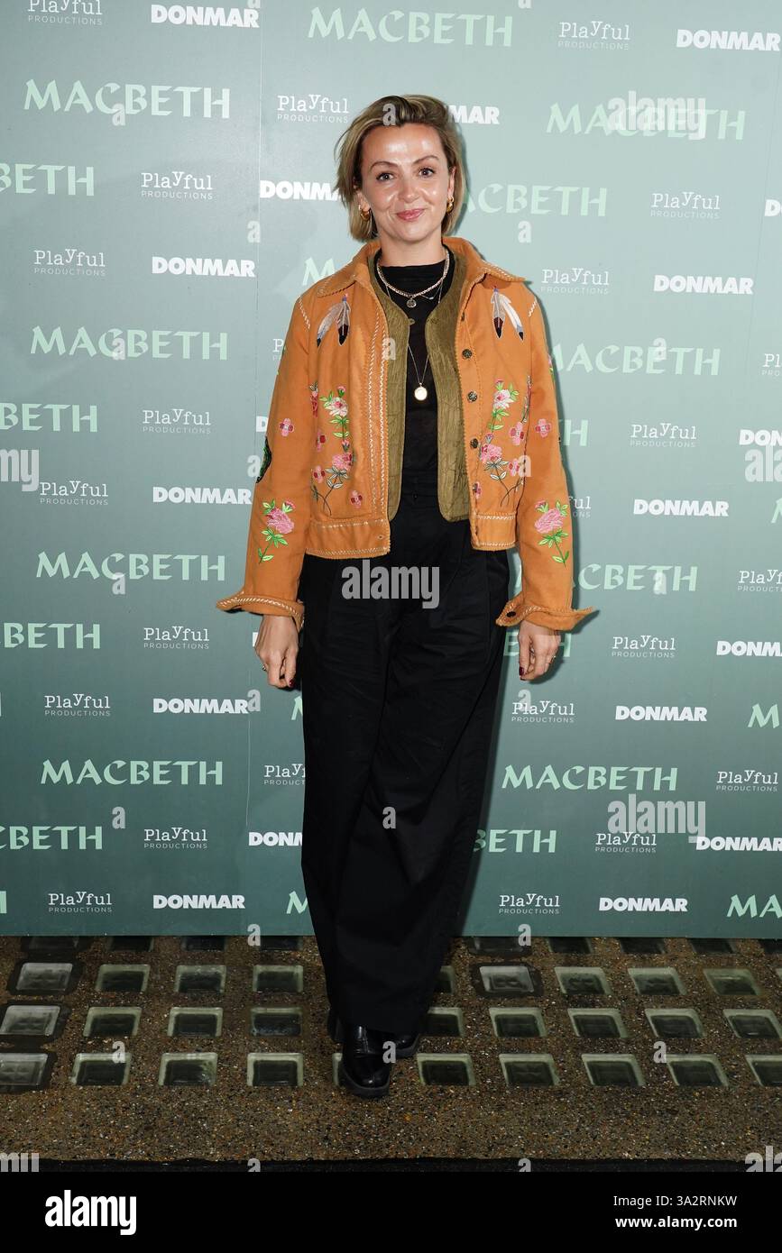 Lisa McGrillis attends the West End opening night of Macbeth at the ...