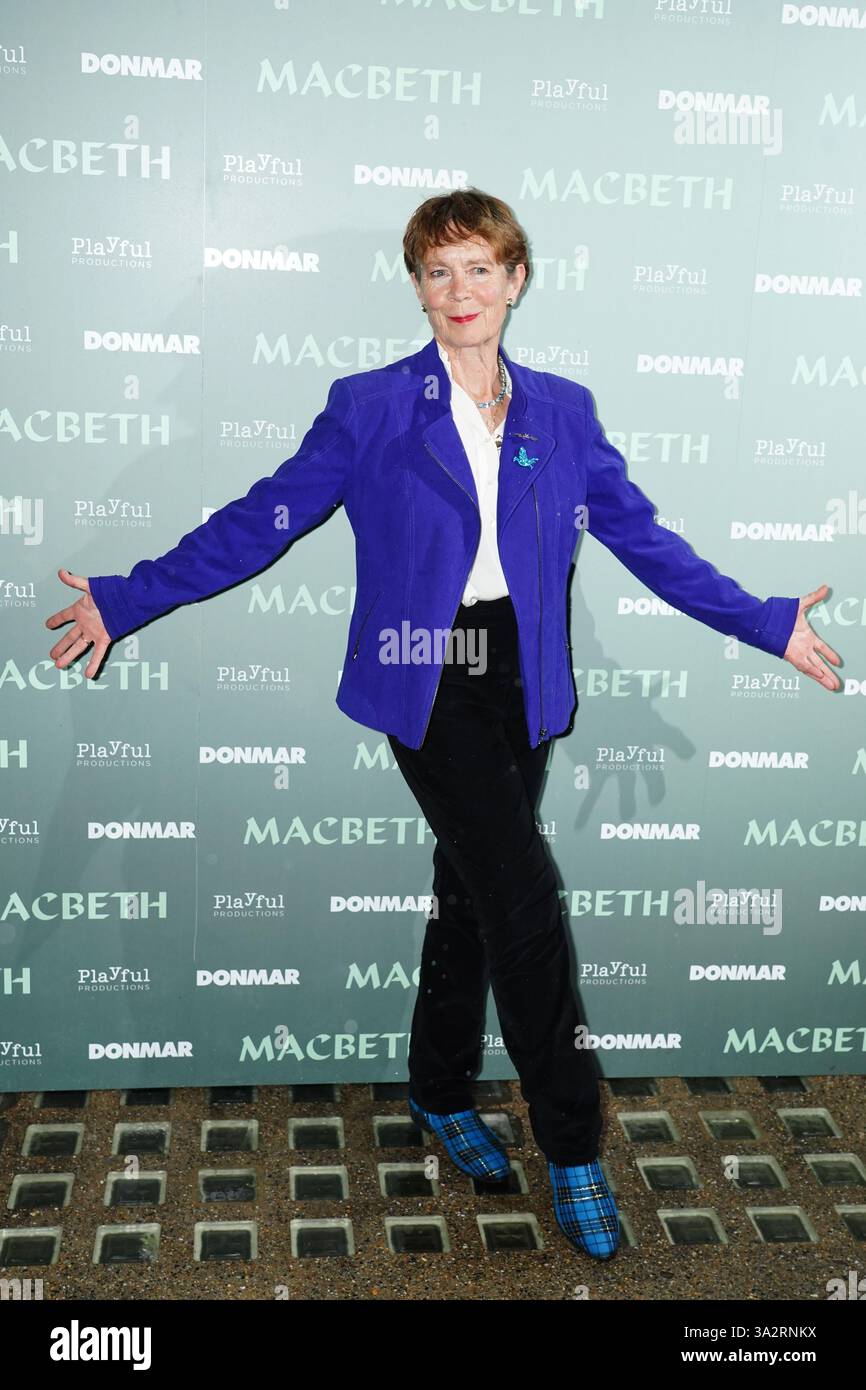 Celia Imrie attends the West End opening night of Macbeth at the Harold ...