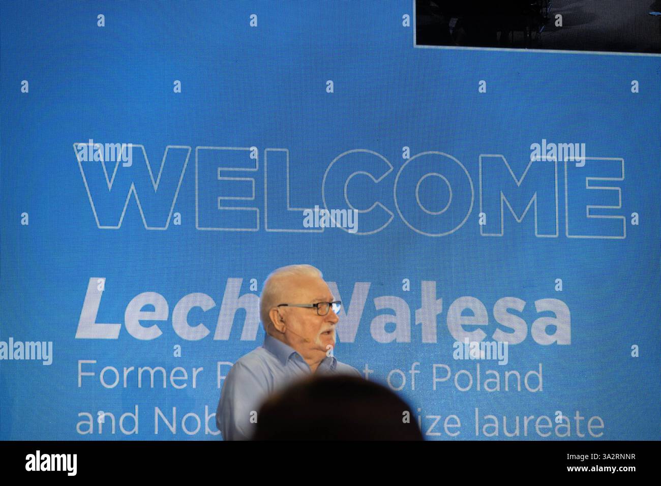 Former Polish President Lech Wałęsa at Euronews Poland Launch. Warsaw ...
