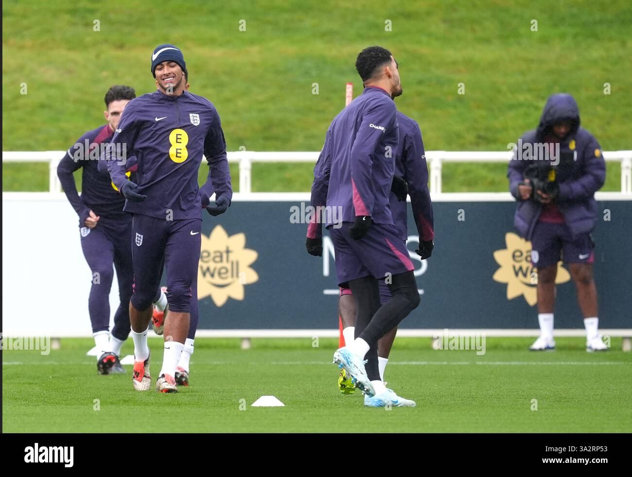 England's Jude Bellingham during a training session at St George's Park ...