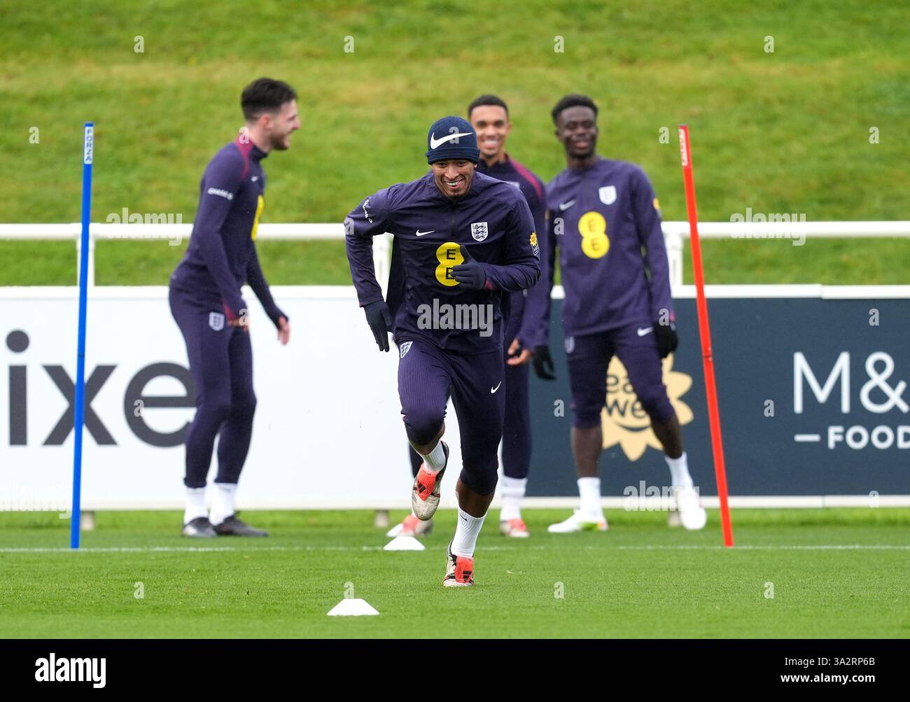 England's Jude Bellingham during a training session at St George's Park ...
