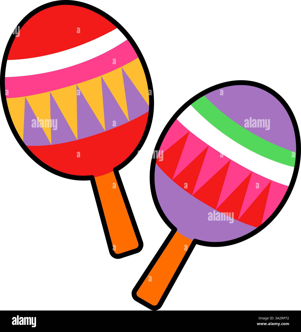 Maracas Musical Instrument Vector Cartoon Clipart Stock Vector Image ...
