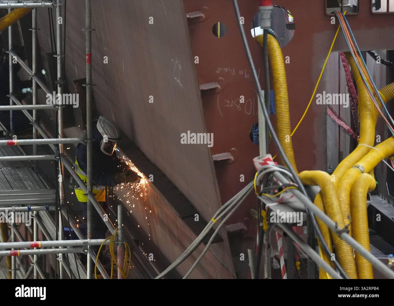 Construction work continues on HMS Venturer and HMS Active in the ...