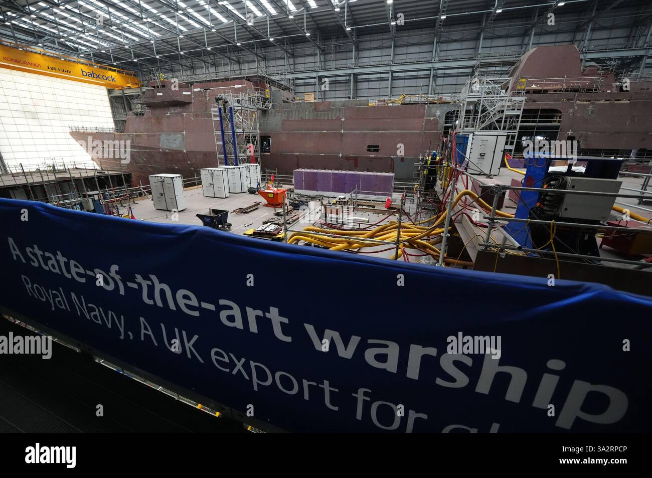 Construction work continues on HMS Venturer(rear) and HMS Active in the ...